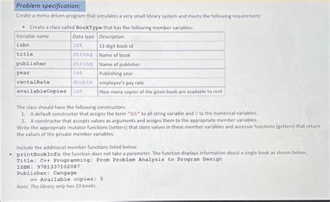 Solved C Program 5 Oop Iiplease Help Me Get The Correct