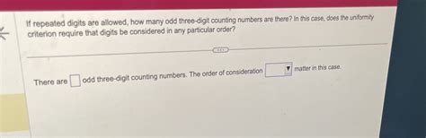solved if repeated digits are allowed how many odd