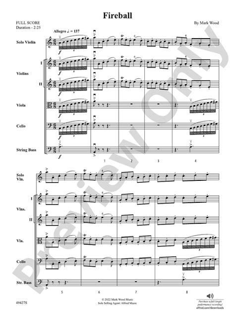 Fireball String Orchestra Conductor Score And Parts Mark Wood Digital Sheet Music Download