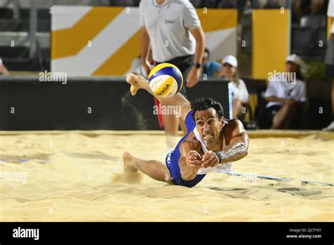 Rome Italy 15th June 2022 Youssef Krou Fra During The Beach