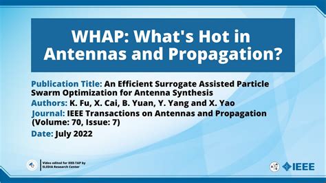 An Efficient Surrogate Assisted Particle Swarm Optimization For Antenna Synthesis Youtube
