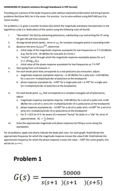 Follow The Outline This Is Just Really A Single Bode Chegg Com