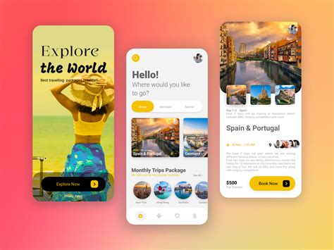 Travelling App Connect By Sahar Akram Ux Ui Designer Visual Designer On Dribbble