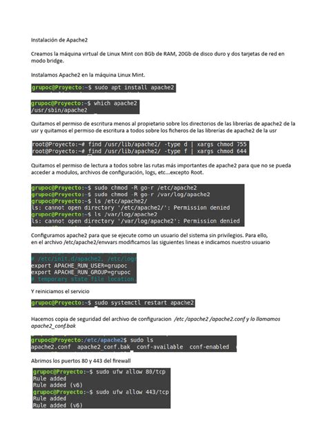 Instalacion Configuracion Y Securizacion De Apache2 Vsftpd Y Openssh
