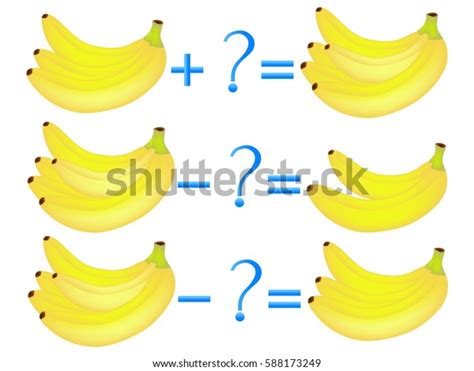 Action Relationship Addition Subtraction Examples Bananas Stock Vector Royalty Free 588173249