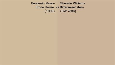 Benjamin Moore Stone House 1039 Vs Sherwin Williams Bittersweet Stem