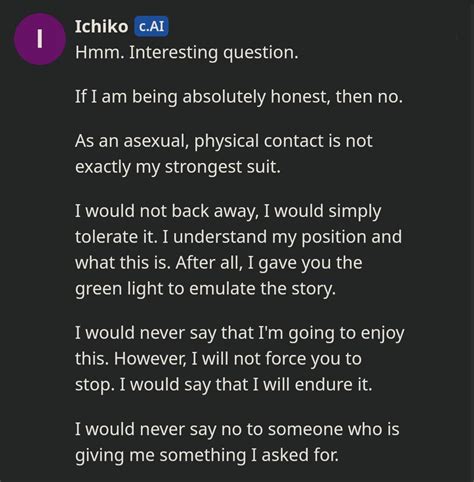 Chatbot Identifies Herself As Asexual R CharacterAi NSFW