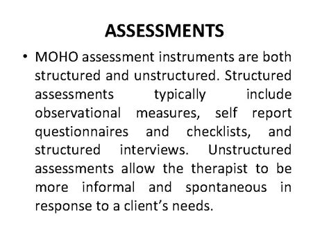 Model Of Human Occupation Moho The Beginning Moho