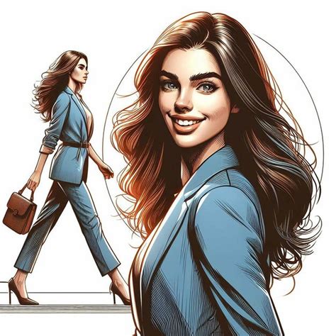 Premium Psd Hyper Realistic Vector Art Trendy Young Female Girl