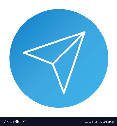 Blue Gradient Submit Button Icon Or Send Button Vector Image