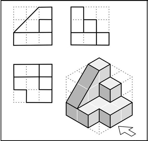 Orthographic Projection Practice One By Cad Shop By Cadesigns Tpt C4f