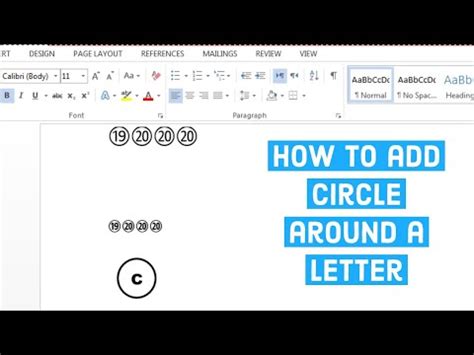 How To Add Circle Around A Character In MS Word How To Enclose An Alphabet By A Circle Word
