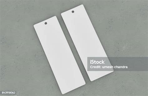 빈 태그 또는 레이블 및 책갈피 또는 Bookmarker 템플릿 디자인에 대 한 백색과 최대 모의 3d 렌더링 그림입니다 책갈피에 대한 스톡 사진 및 기타 이미지 Istock