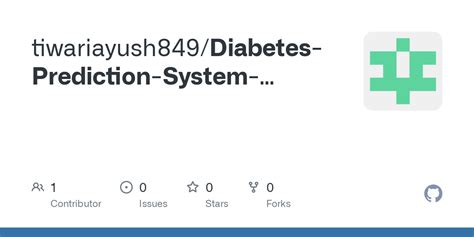 Github Tiwariayush849diabetes Prediction System Using Machine Learning