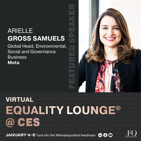 Arielle Gross Samuels On Linkedin Ces2022 Equalitylounge Entrepreneurs