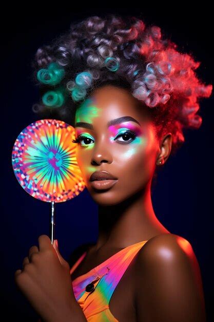 Premium Ai Image Photo Of African Model Holding A Highlighter Palette