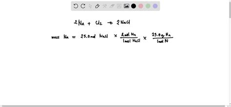 Solved 7 Sodium Chloride Is Produced From Its Elements Through A