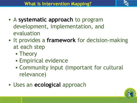 Intervention Mapping Approach