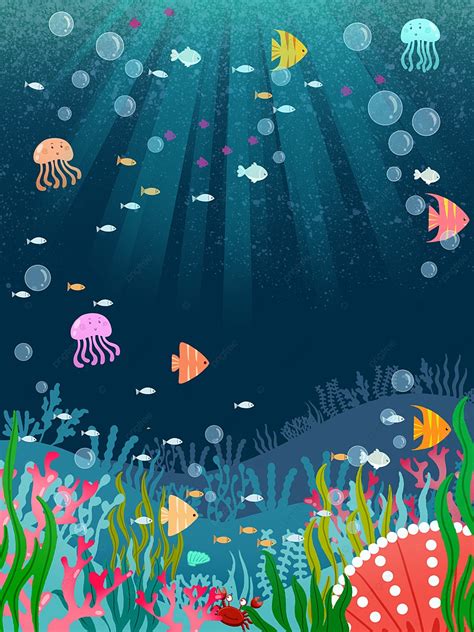 Concepção De Medusas Marinhas Coloridas E De Fundo Biológico Marinho Vida Marinha Planta