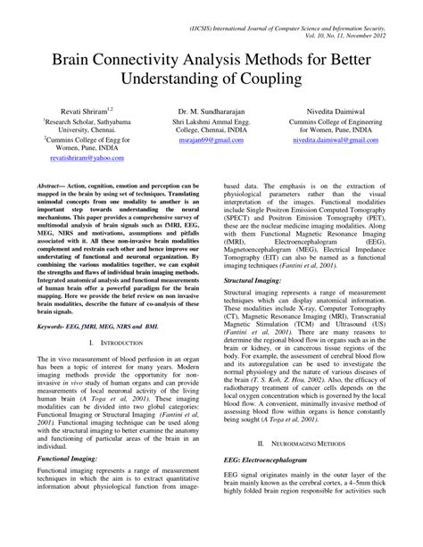 Pdf Brain Connectivity Analysis Methods For Better Understanding Of