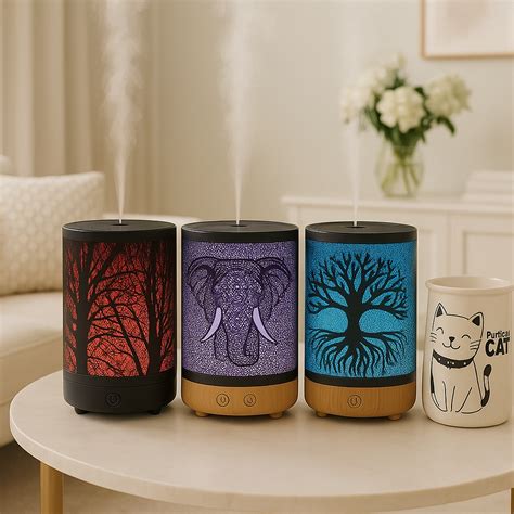 Metal Diffuser T Pack Tree Of Life Elephant And Forest Design