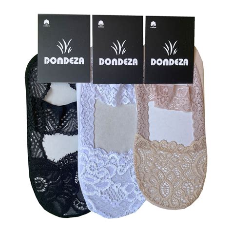 قیمت و خرید جوراب کالج زنانه دون دزا مدل گیپور بند دار بسته 3 عددی