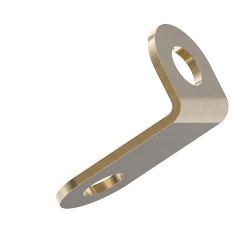 29 5mm X 16mm L Brackets Brass Plated Steel