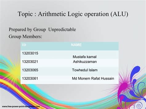 arithmetic logic unit alu ppt computing technology and computing
