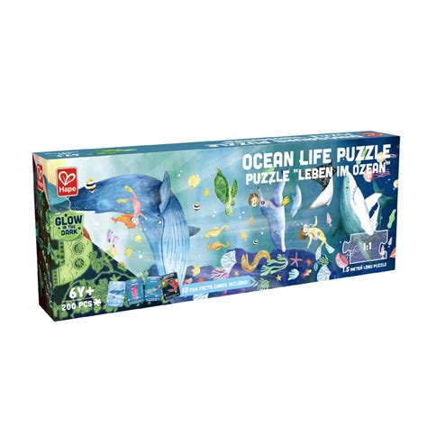 Hape Giant Glow In The Dark Puzzle Ocean Life 200 Pieces Hsn
