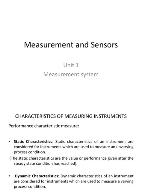 Measurement And Sensors Lecture2 Pdf Accuracy And Precision Measurement