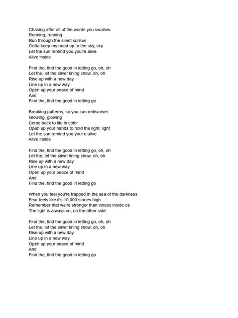Letting Go Pdf