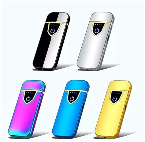 새로운 얇은 Usb 충전 라이터 터치 스크린 전자 담배 라이터 작은 충전식 전기 라이터