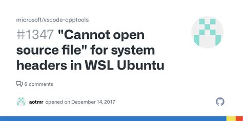 Cannot Open Source File For System Headers In Wsl Ubuntu · Issue 1347 · Microsoftvscode
