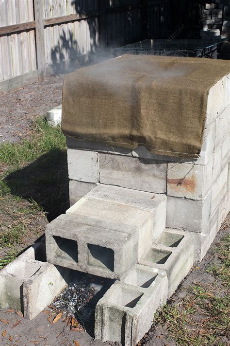 Homemade Cinder Block Smoker Diy Cinderblock Yakitori Grill
