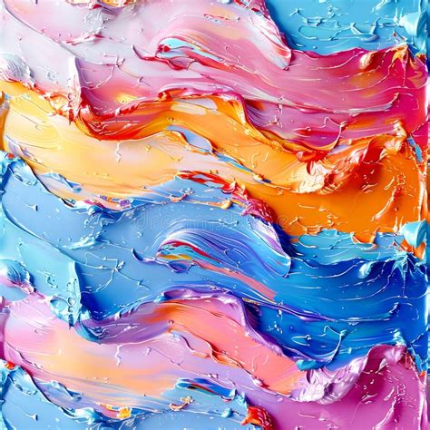 Vibrant Swirls Of Color Create A Dynamic Abstract Canvas Filled With Emotion And Energy Stock