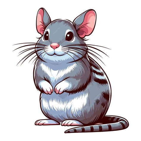 Premium Vector Cute Degu Vector Cartoon Illustration