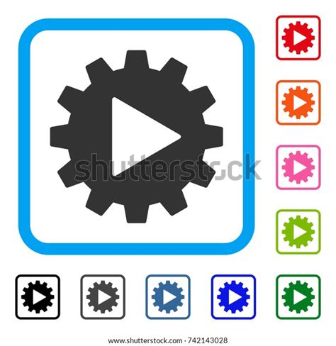 Automation Gear Icon Flat Gray Iconic Stock Vector Royalty Free Shutterstock