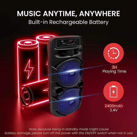 Buy Pyle Portable Bluetooth PA Speaker System - 600W Rechargeable Outdoor Bluetooth Speaker ...