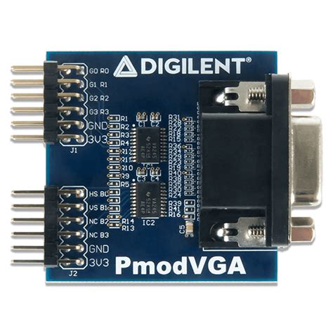 pmod vga module for video graphics array displays
