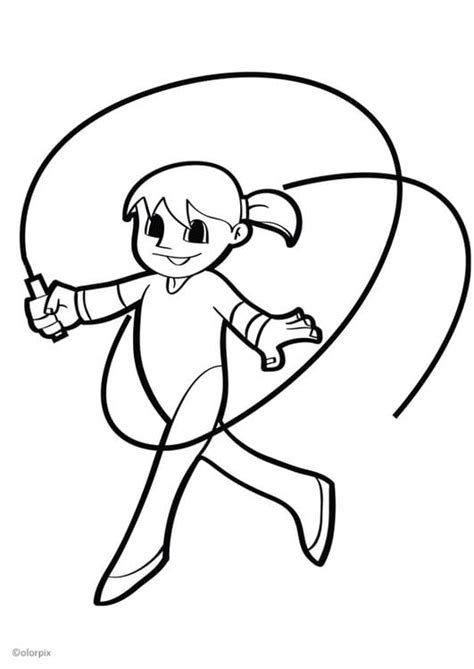 Desenho para Colorir de ginasta Imagens Grátis para Imprimir Imagem