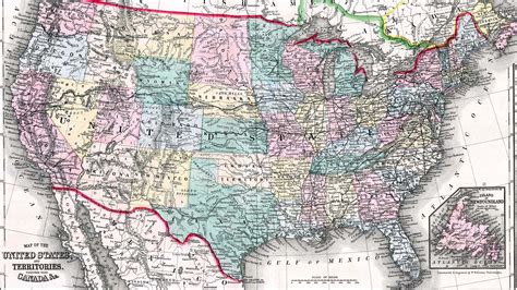 Map Of United States 1870 United States Map