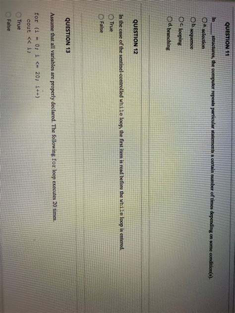 Solved QUESTIONS A Control Structure Alters The Normal Chegg