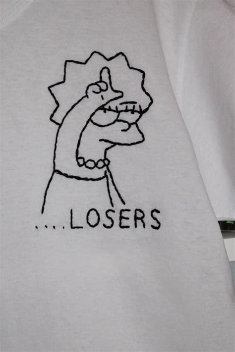 Lisa Simpson Loser Quote Printed T Shirt The Simpsons Lisa Etsy
