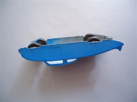 Midgetoy Torpedo Car 1950s Blue Die Cast Car Space Age Split