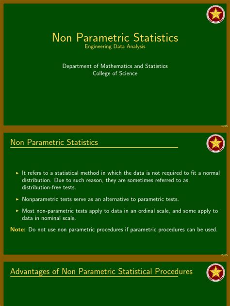 Non Parametric Statistics Download Free Pdf Statistical Hypothesis