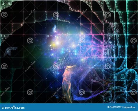 Visualization Of Space Geometry Stock Illustration Illustration Of Radiate Light