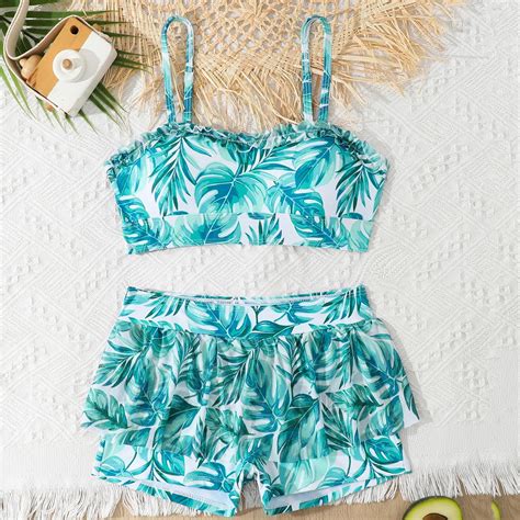 Brgzlk Teen Girl Swimsuits Two Piece Bikini Sets Summer Vacation Casual