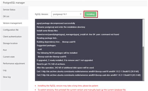 cara install database postgresql di aapanel