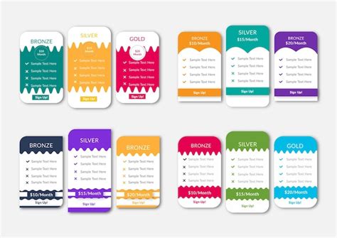 Premium Vector Website Pricing Purchase Comparison Table Design Template