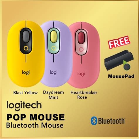 Jual Logitech Pop Mouse Wireless Bluetooth Mouse With Customizable Emoji Shopee Indonesia